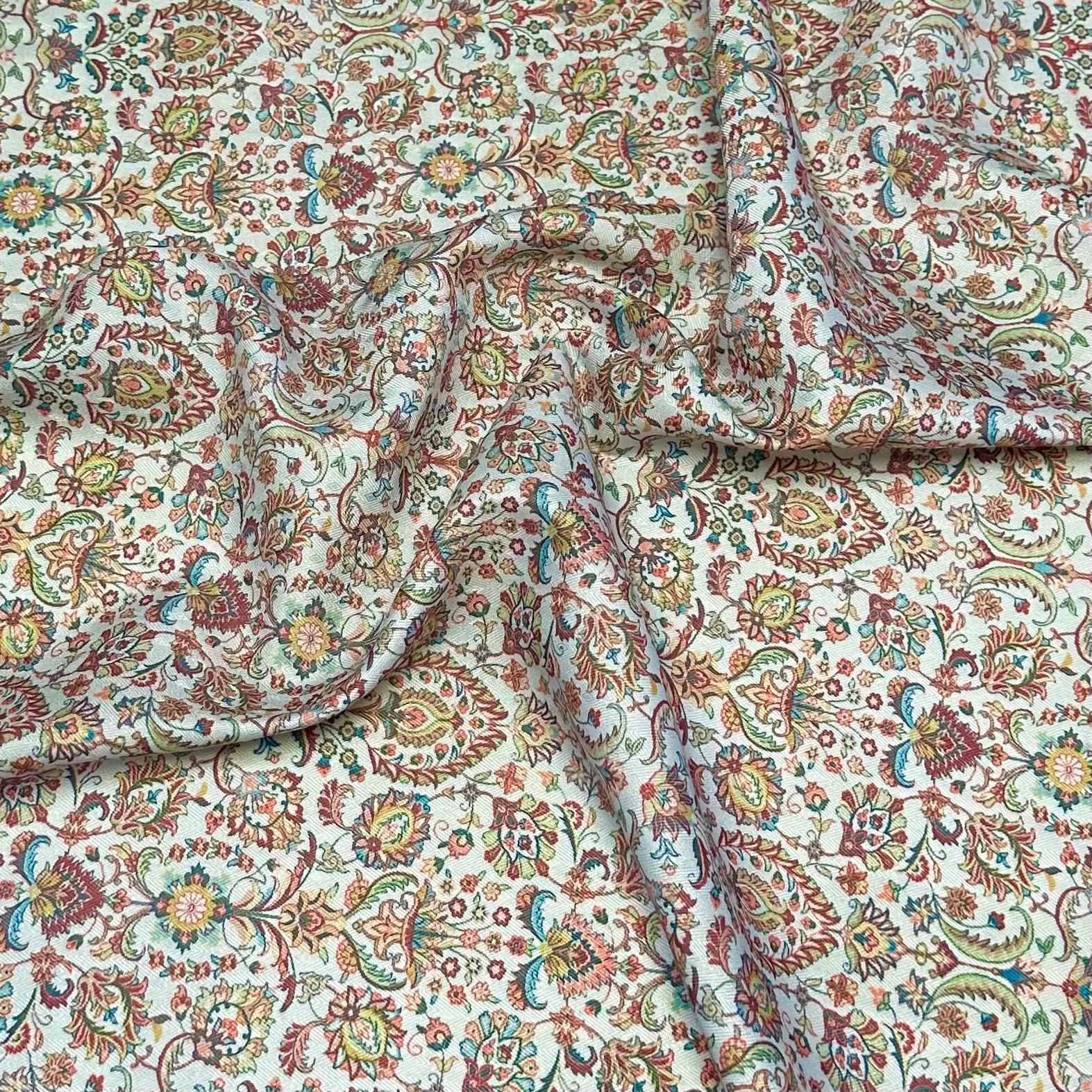 3 Metres Printed Cashmere Effect Crepe Fabric- 45" Wide (Minty Blue) – Dream Fabrics