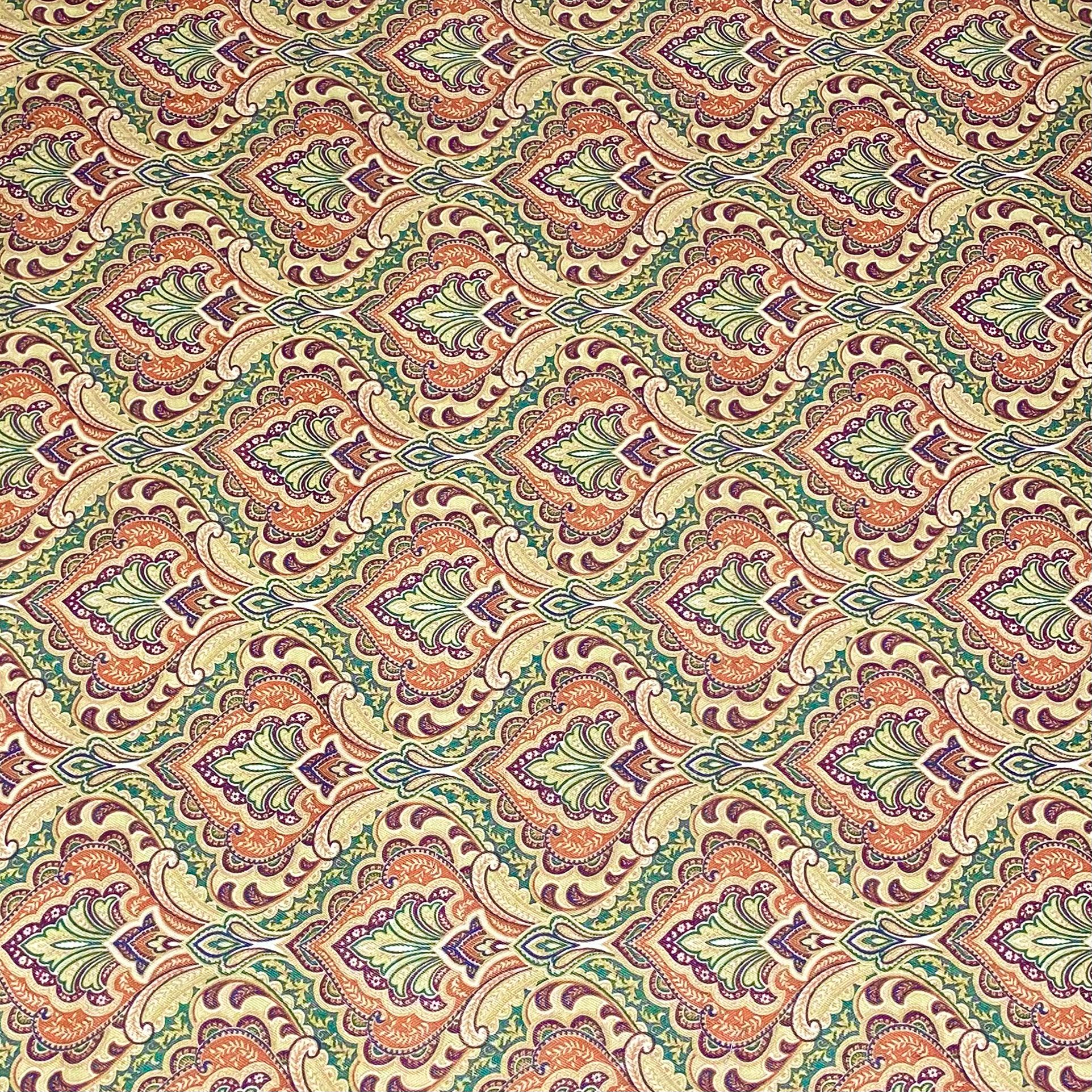 3 Metres Printed Cashmere Effect Crepe Fabric- 45" Wide (Tawny) – Dream Fabrics